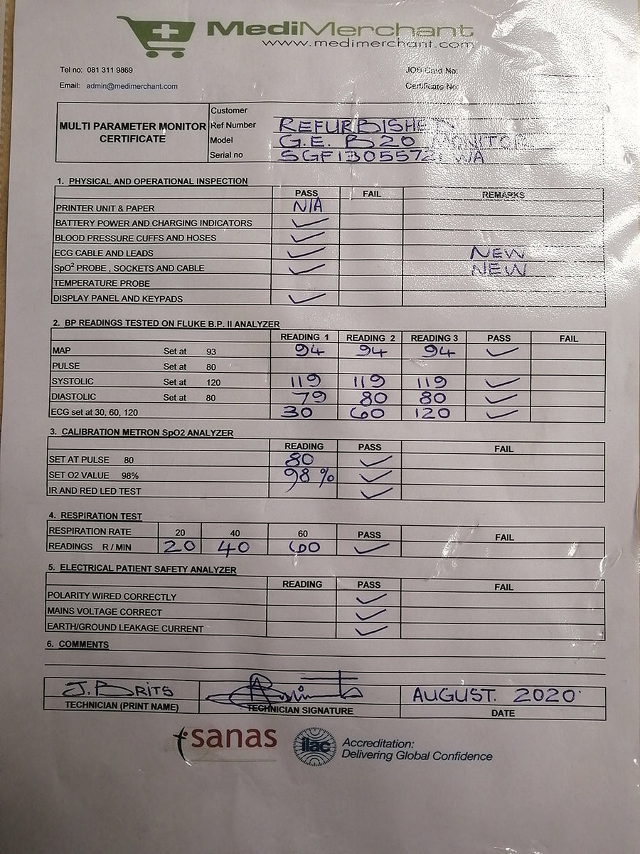 GE B20 Patient Monitor – Medimerchant